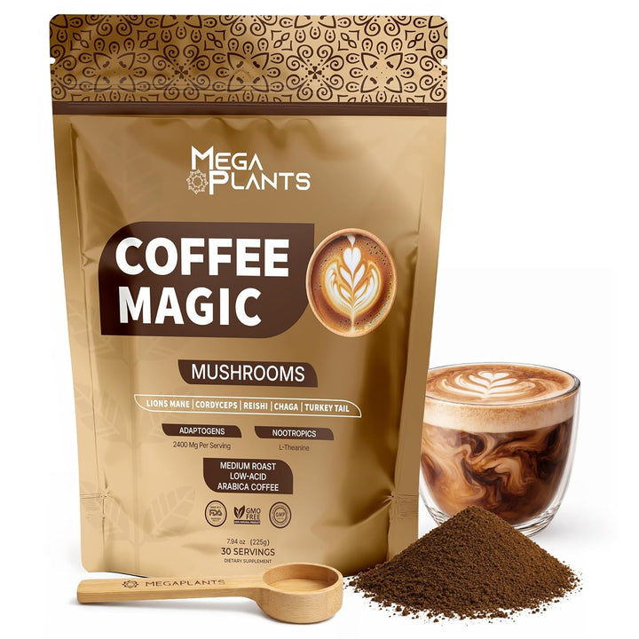 MegaPlants - Adaptogenic Mushroom Blend with Cacao, Chai, Golden Milk
